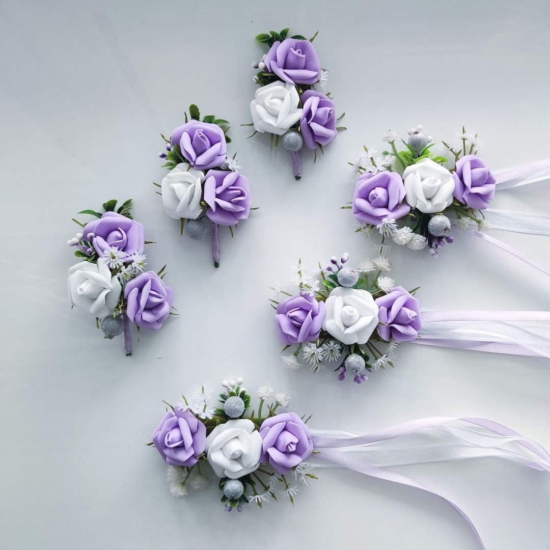 Lilac Wedding Corsage Lavender Flower Corsage Prom Corsage and ...