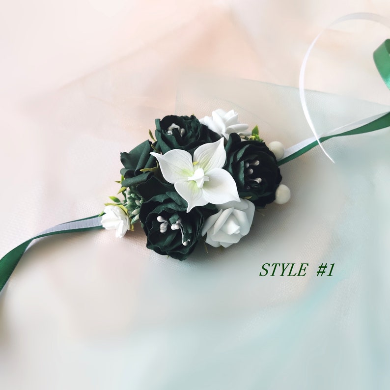 Emerald Green Gold Ivory Prom Corsage and Boutonniere Set 2026, Luxury ...