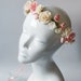 Blush Cream Flower Crown Flower Girl Crown Pink Ivory Wedding Crown ...