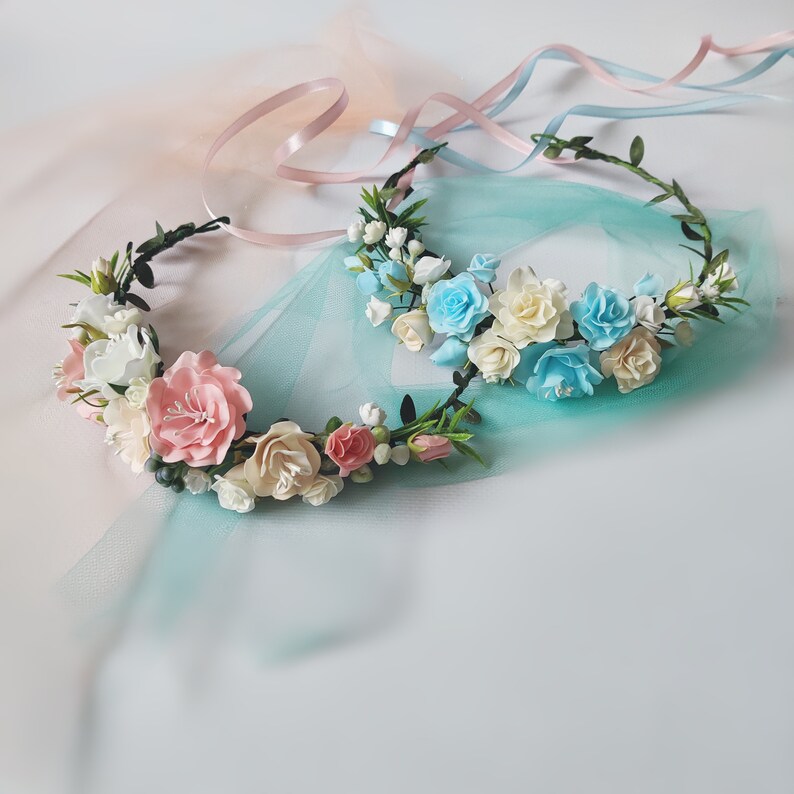 Flower Crown Adult Flower Girl Crown Pastel Flower Crown Me - Etsy