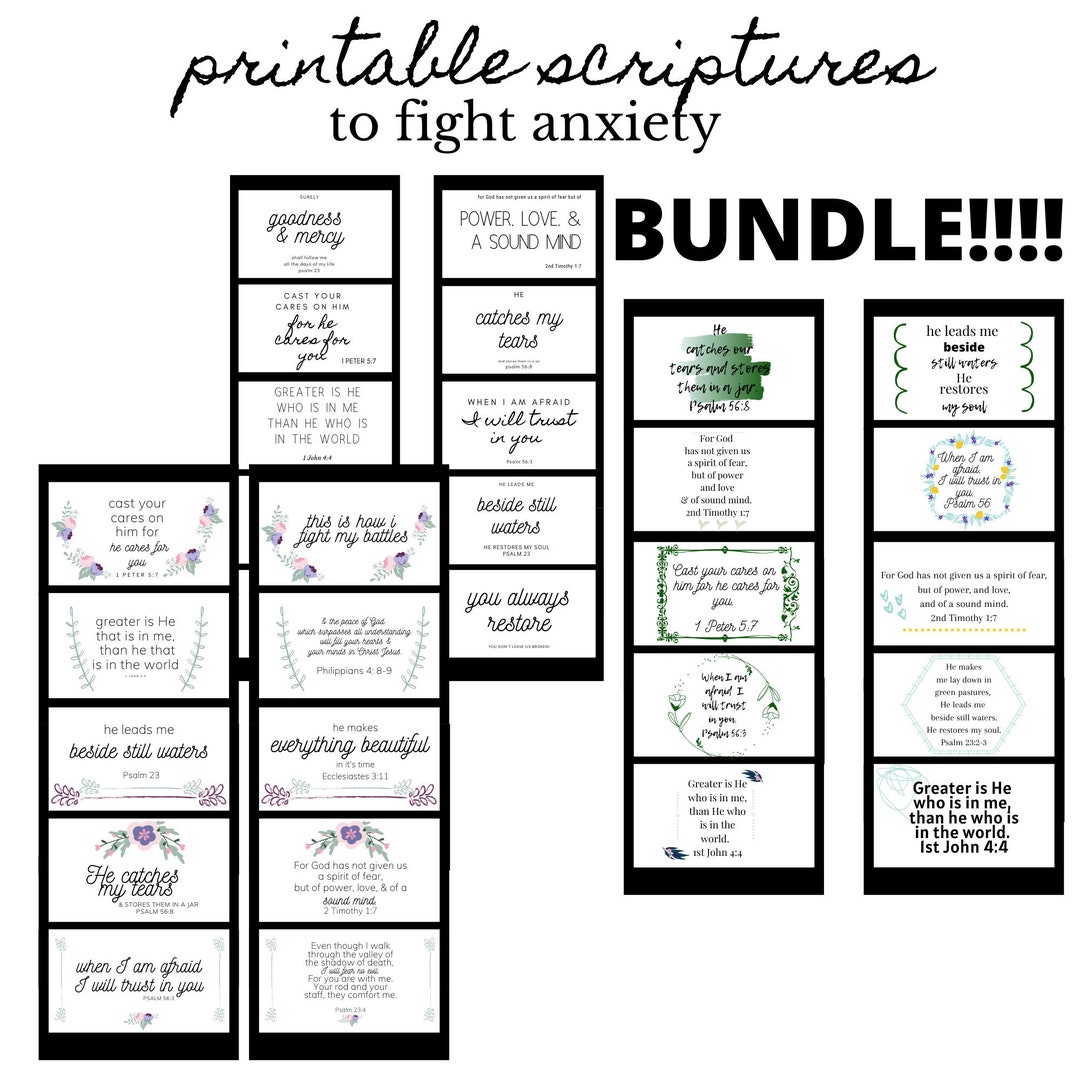 Printable Scriptures for Anxiety BUNDLE! - Etsy
