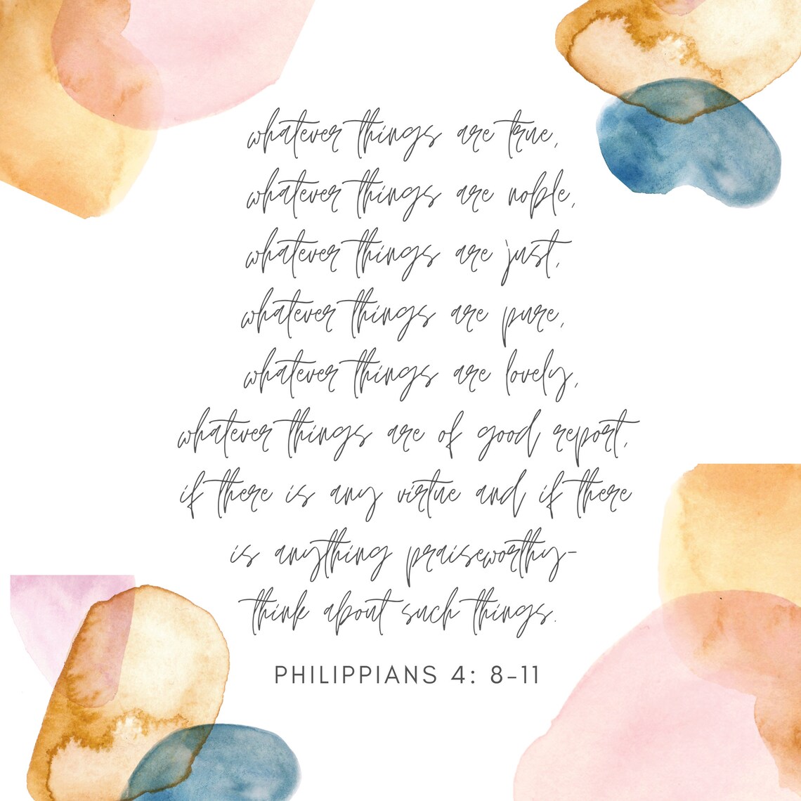 Watercolor Scripture Cards - Etsy