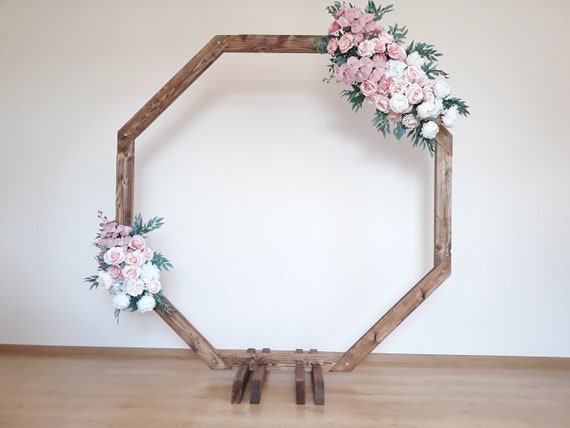 Octagon Wooden Wedding Arch /wedding Decor Natural - Etsy