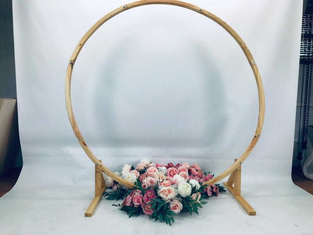 Round Wedding Arch /wood Arch/ Ceremony Arch Wedding/ Wedding Decor ...