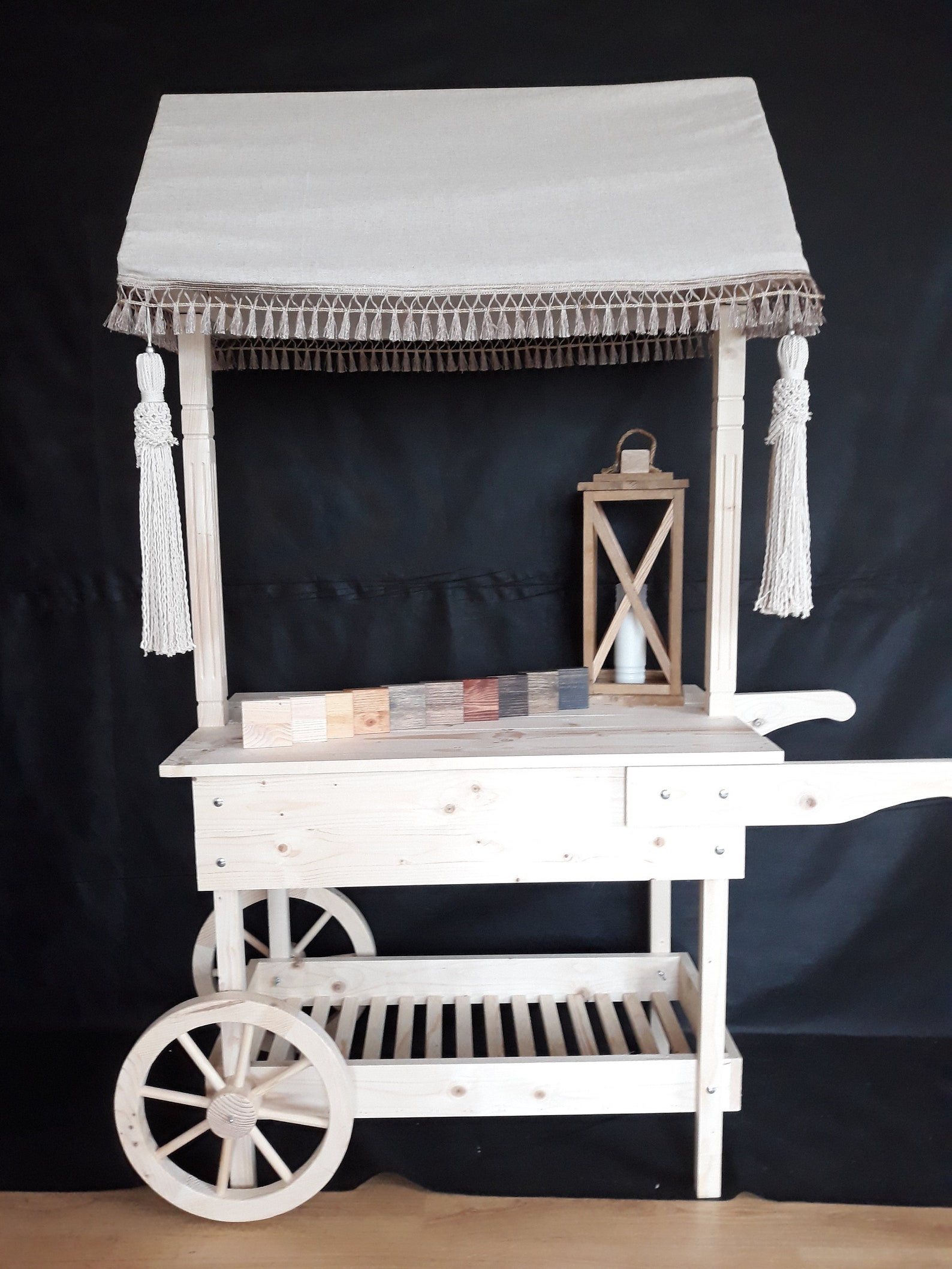 Wooden Large Sweet Cart | Cart With Wheels | Adult Wooden Sweet Cart ...