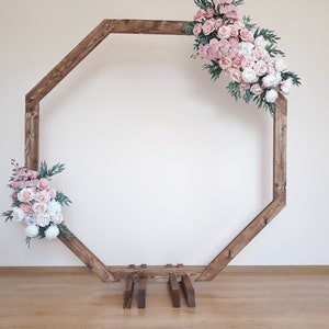Octagon Wooden Wedding Arch /wedding Decor Natural Wood/wedding ...