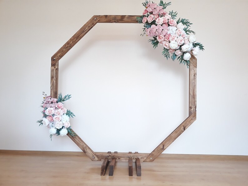 Octagon Wooden Wedding Arch /wedding Decor Natural Wood/wedding ...