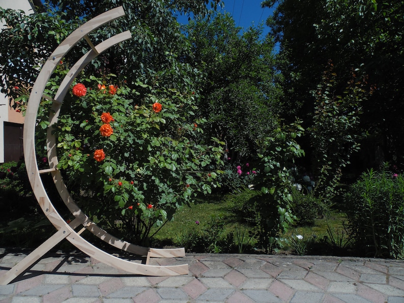 Wooden Double Moon/ Garden Arch/ Wedding Decor Natural Forest/ Wooden ...