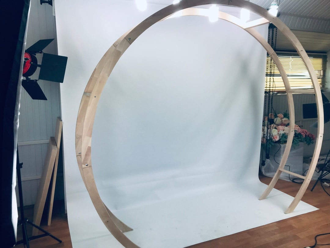 Double Ring Wooden/ Wedding Arch / Wedding Decor Natural Forest ...