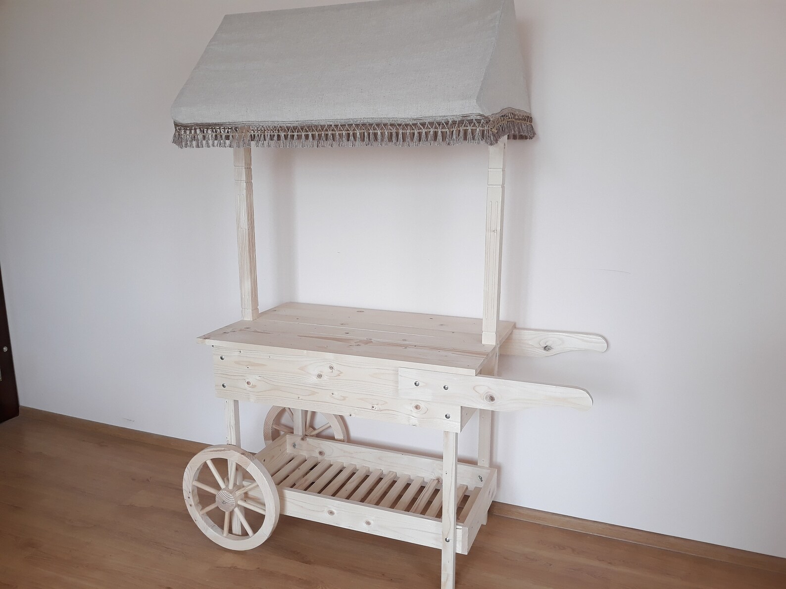 Wooden Large Sweet Cart | Cart With Wheels | Adult Wooden Sweet Cart ...