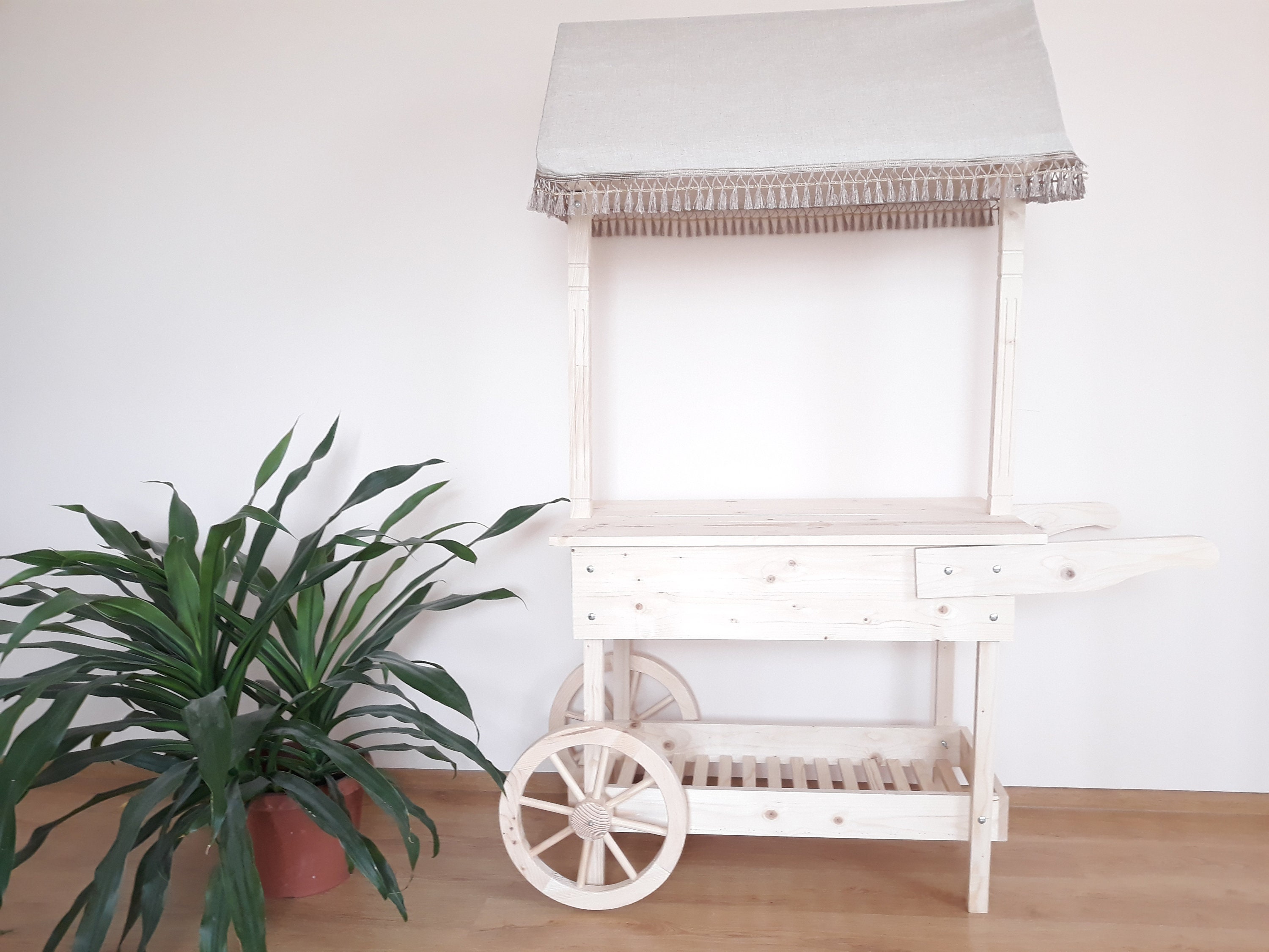 Wooden Large Sweet Cart Cart With Wheels Adult Wooden Sweet Cart Cake ...