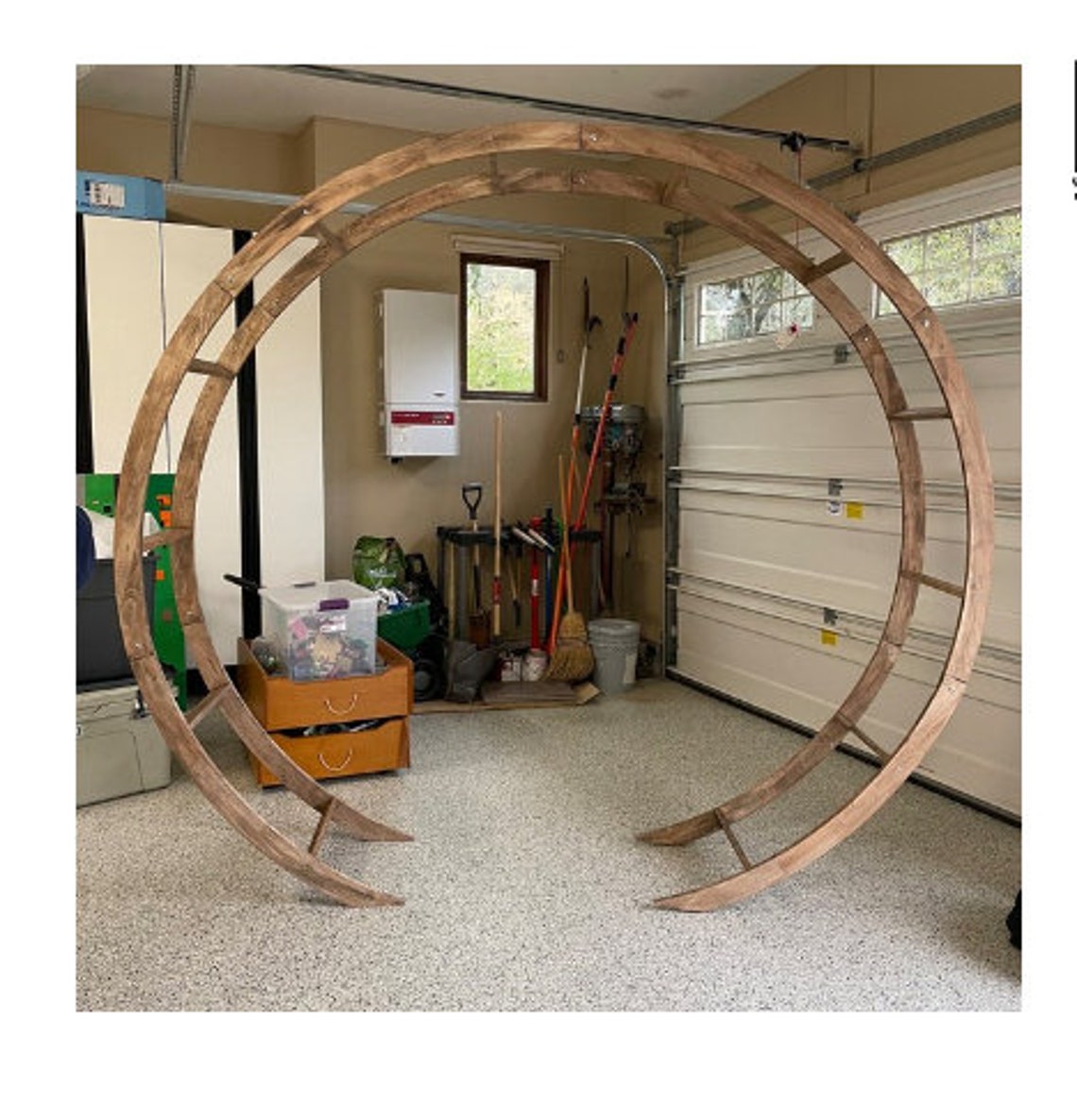 Double Ring Wooden/ Wedding Arch / Wedding Decor Natural - Etsy