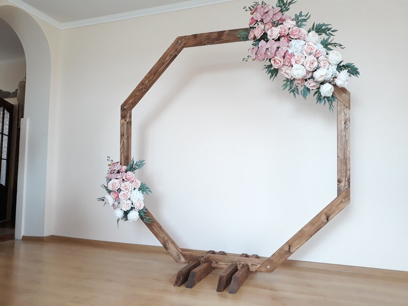 Octagon Wooden Wedding Arch /wedding Decor Natural Wood/wedding ...