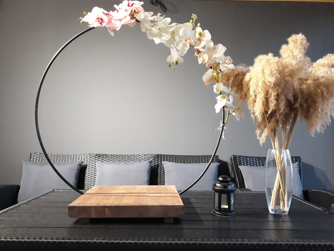 Wooden Cake Stand / Metal Ring With Diameter 30 "/ Wedding Decor ...