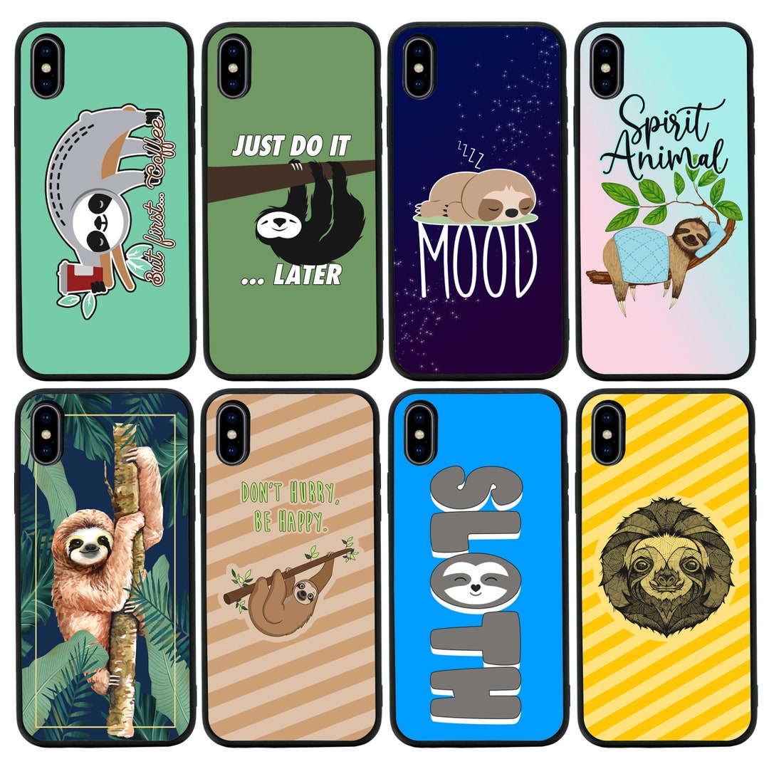 Cute Sloth iPhone Cases for iPhone 14 Pro Max Apple iPhone 13 12 11 X ...