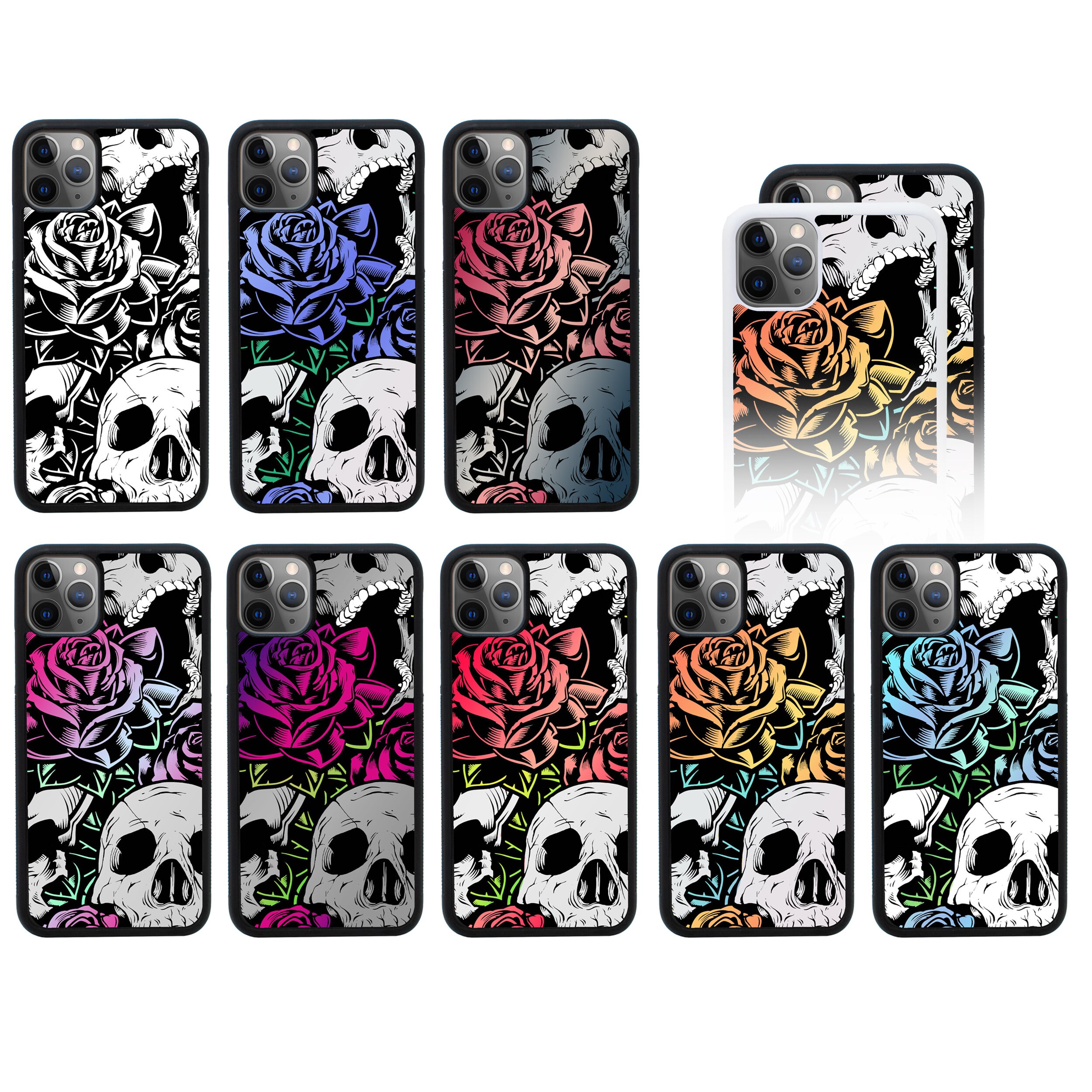 Skull Colour Apple iPhone Phone Case Protective Bumper Cover | Etsy