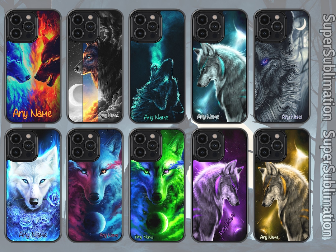 Wolf Phone Case Personalised for iPhone 15 14 13 12 11 X XR XS Pro Max ...