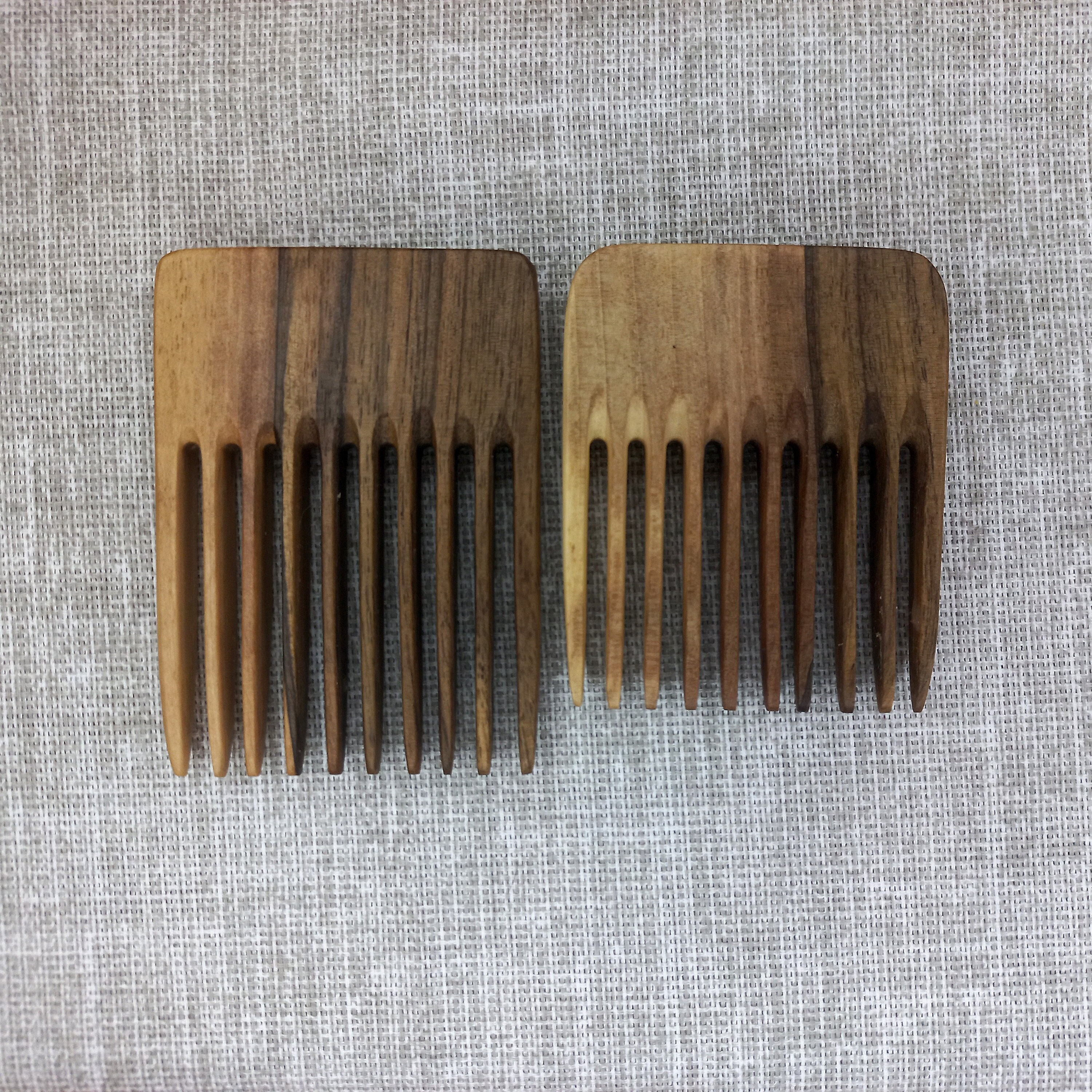 Natural Walnut Wood Beard/mustache Comb, Curly Hair Health Care ...