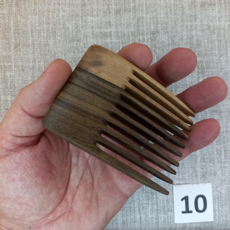 Natural Walnut Wood Beard/mustache Comb, Curly Hair Health Care ...