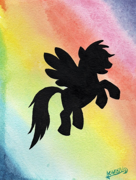 MLP RAINBOW DASH My Little Pony Fan Art Print - Etsy