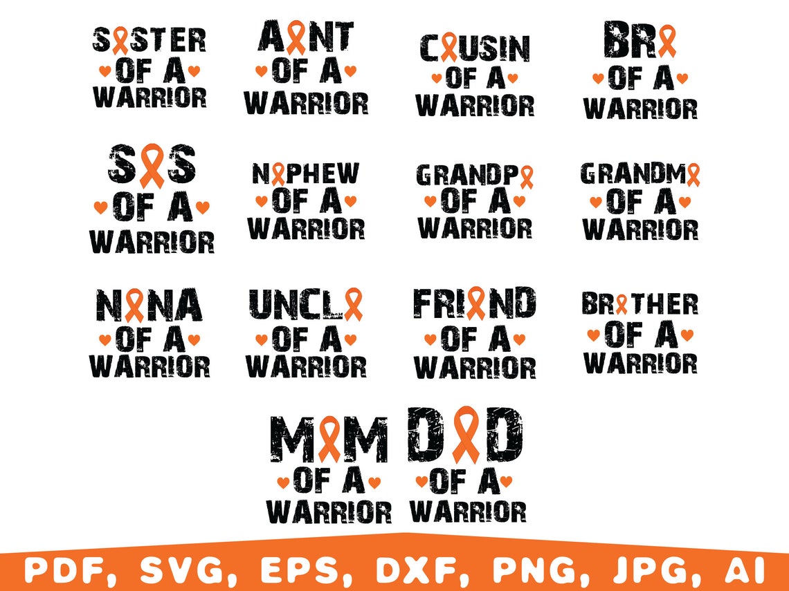 FND Awareness Svg, Functional Neurological Disorder Svg, Orange Ribbon ...