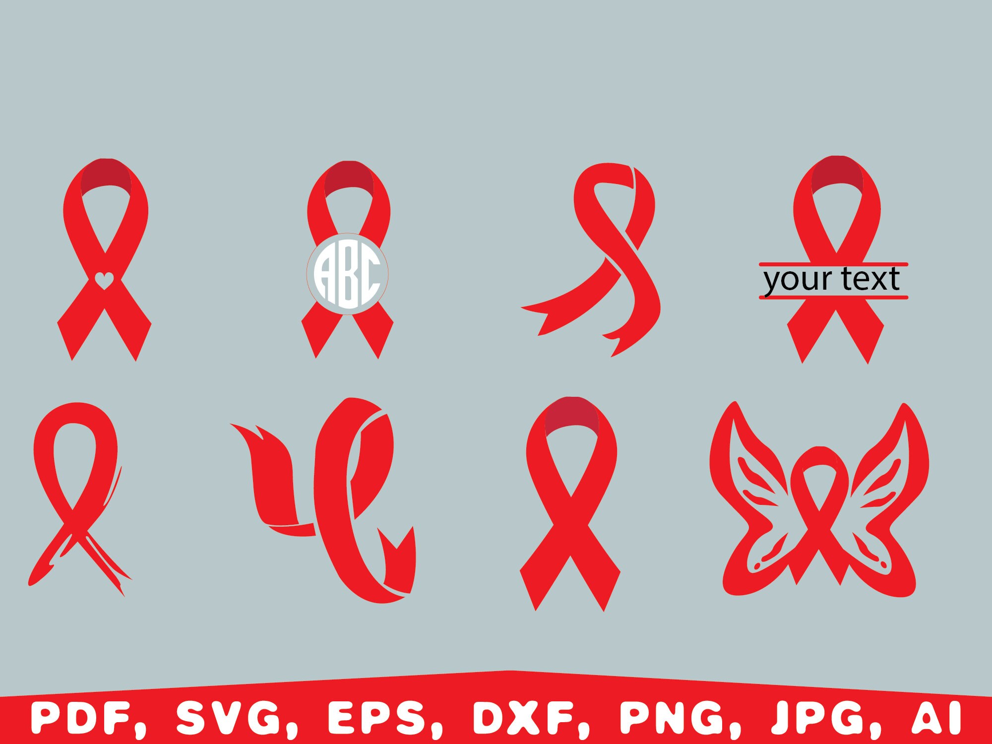 HIV/AIDS Awareness Svg Bundle, Aids Awareness Day Svg, Hiv Awareness ...