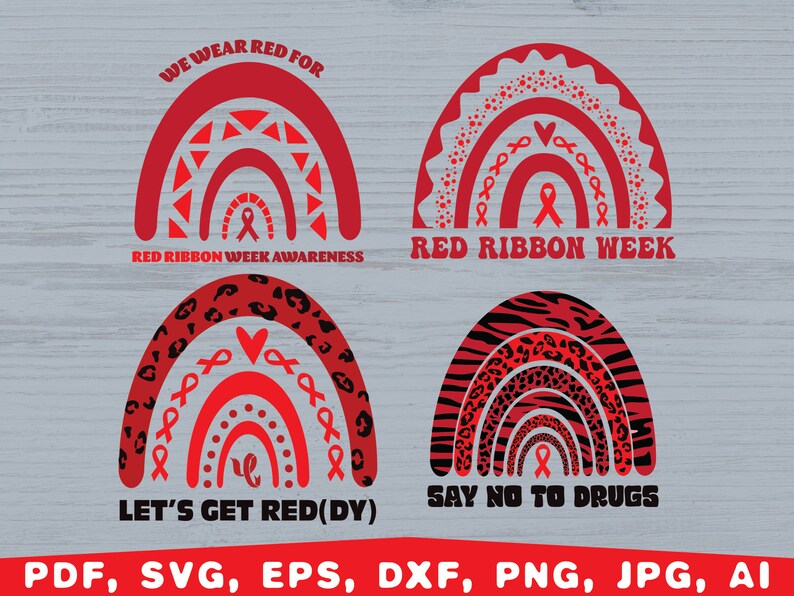 Red Ribbon Week Svg, No to Drugs SVG, Anti-drug Svg, Red Ribbon Svg ...