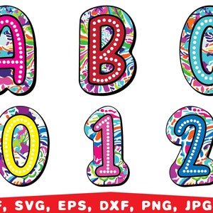 Doodle Letters Svg Bundle, Handwritten Colorful Paisley Floral Alpha ...