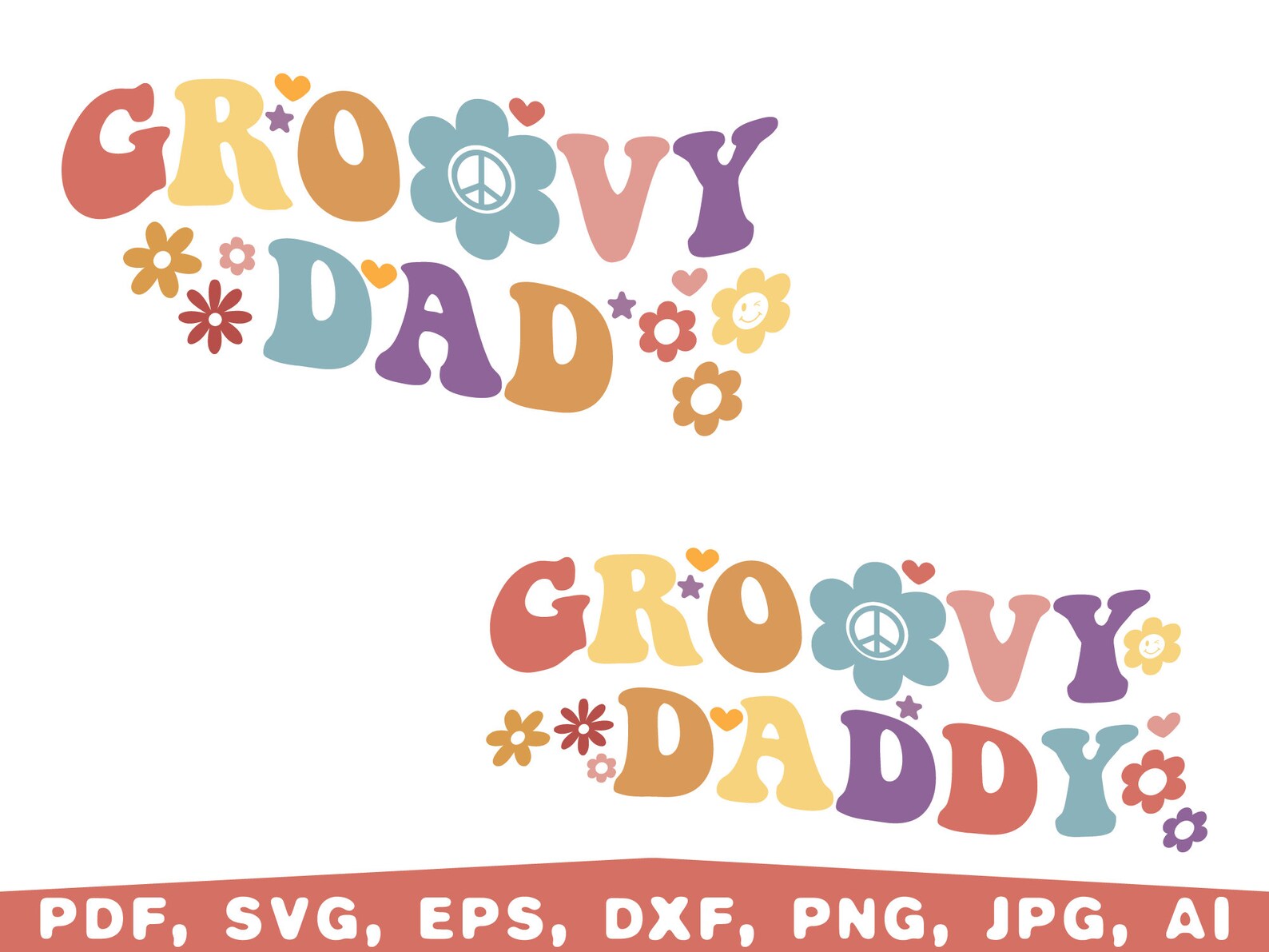 Groovy Family Svg Bundle, Groovy Family Ng, Retro Family Svg, Matching ...