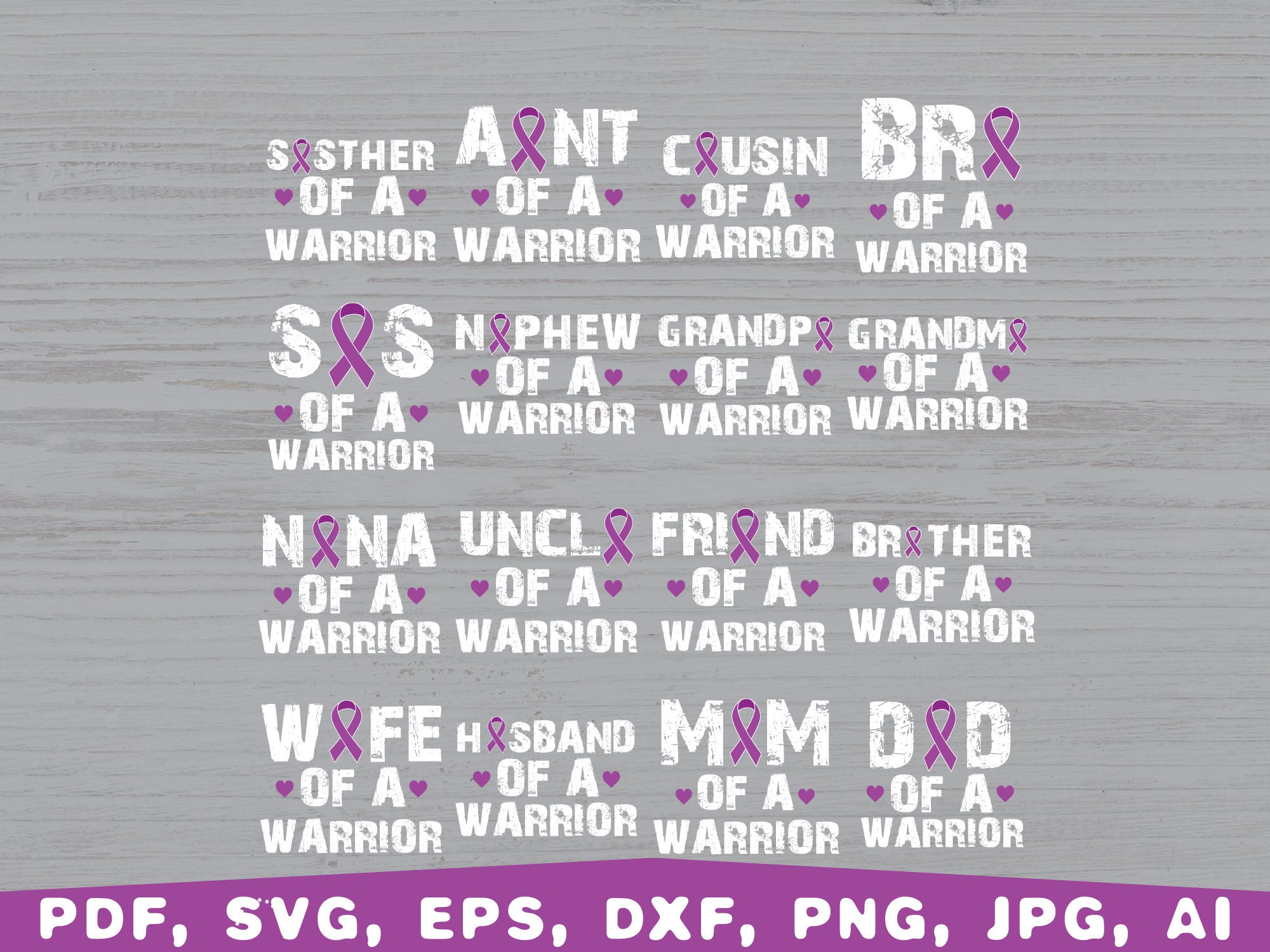 Lupus Awareness Svg, Purple Ribbon Svg, Lupus Ribbon Svg, Peace Love ...