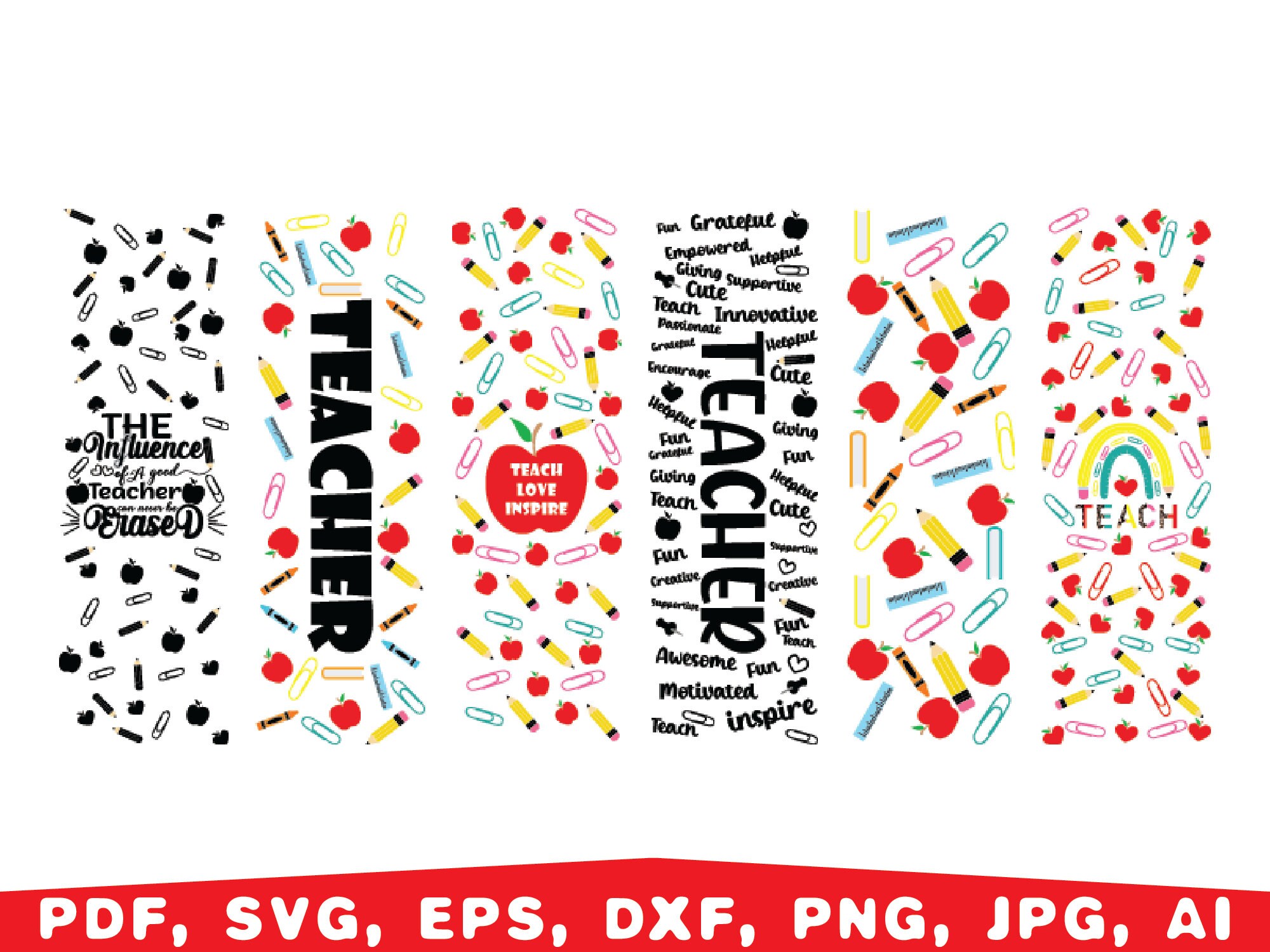 51 Teacher Pen Wrap Svg Bundle, Teacher Pen Wraps SVG, Pen Wrap Bundle ...