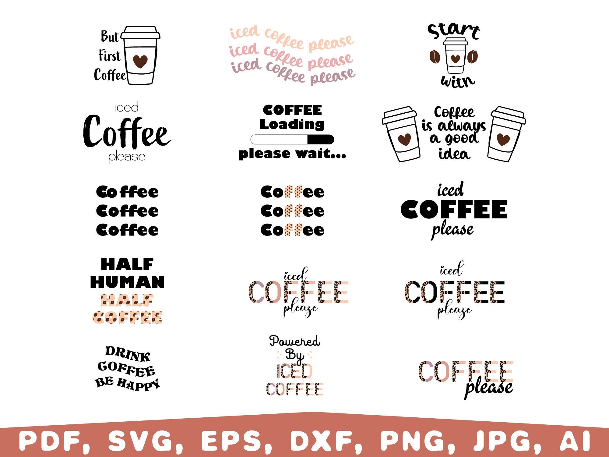 Retro Coffee Can Glass Libbey SVG PNG Bundle, Coffee Glass Wrap Svg ...