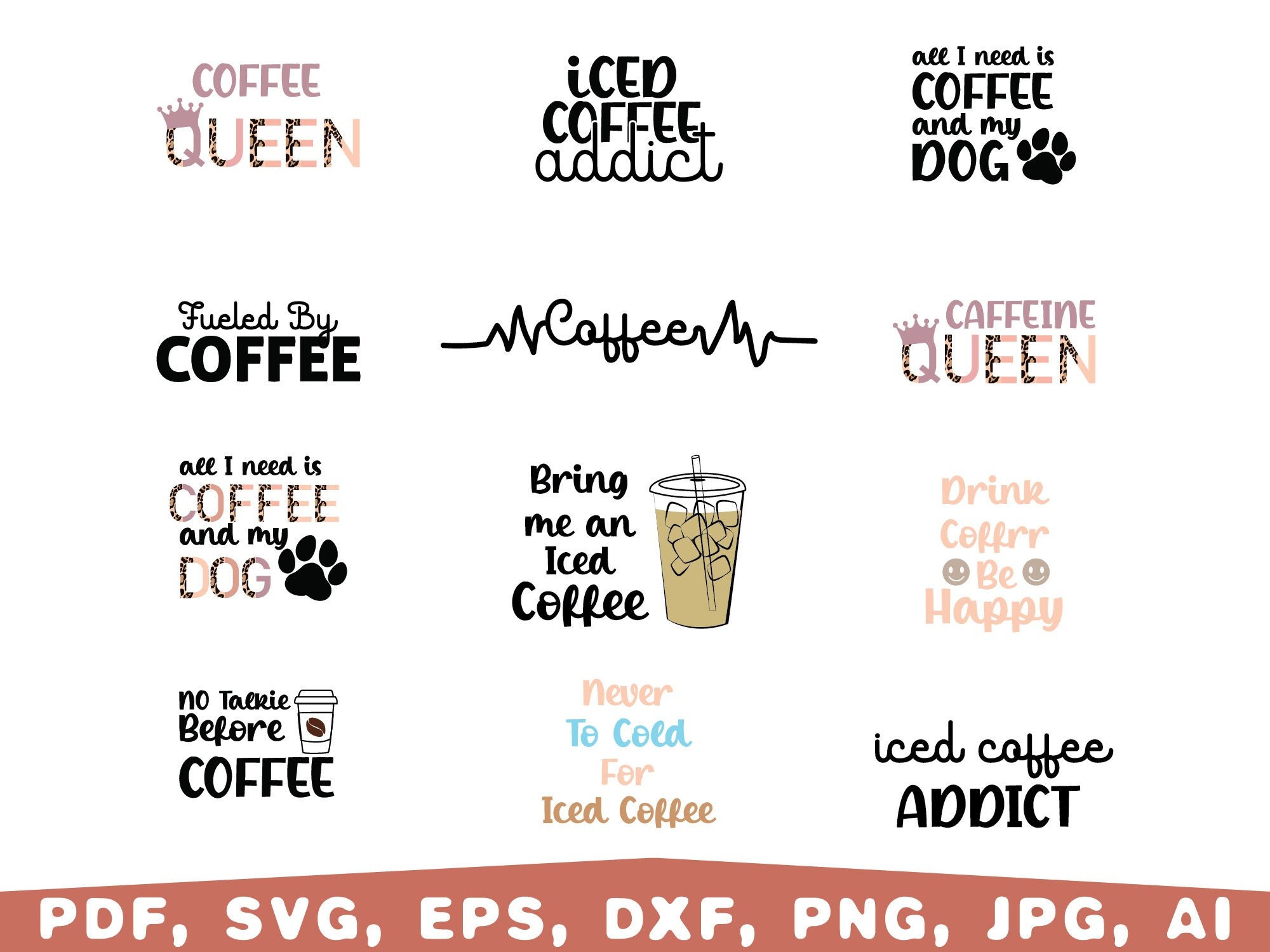 Retro Coffee Can Glass Libbey SVG PNG Bundle, Coffee Glass Wrap Svg ...