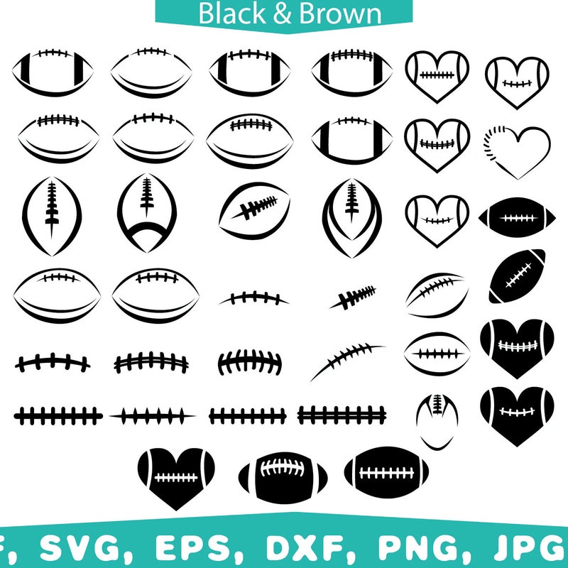 Half Football Svg - Etsy