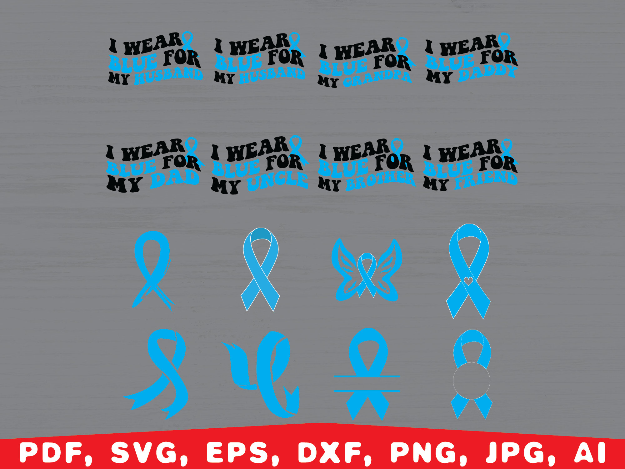 Prostate Cancer Awareness Svg, Prostate Cancer Svg Png, Blue Ribbon SVG ...