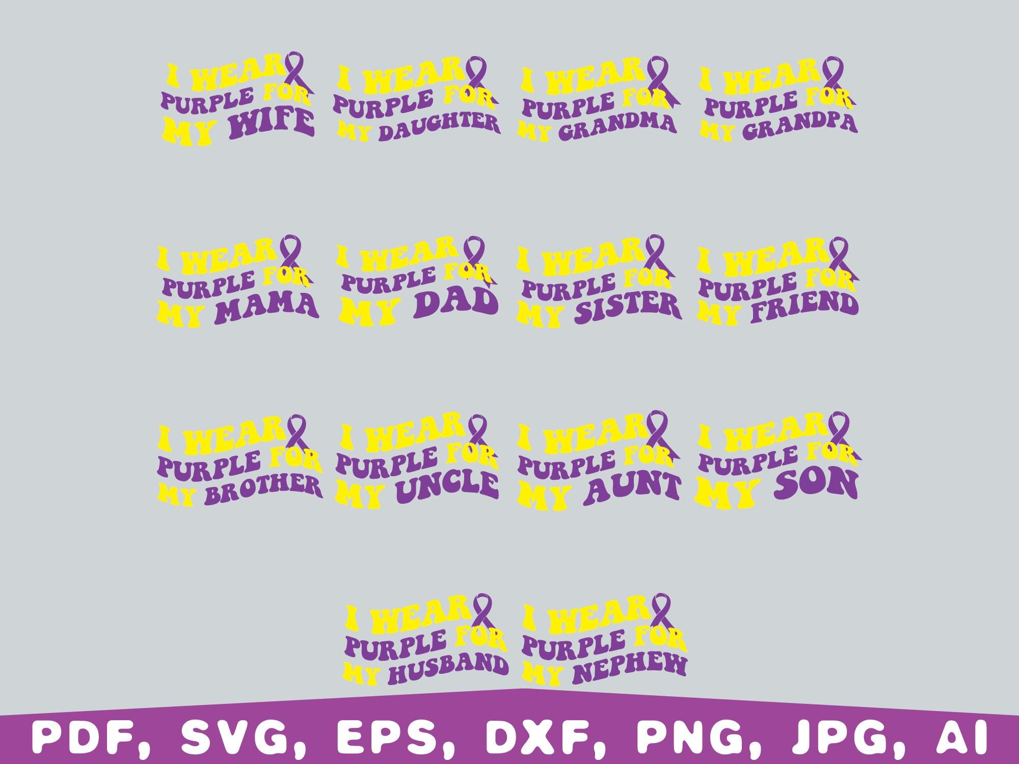 Overdose Awareness Svg, Purple Ribbon SVG, Overdose Cut Files ...