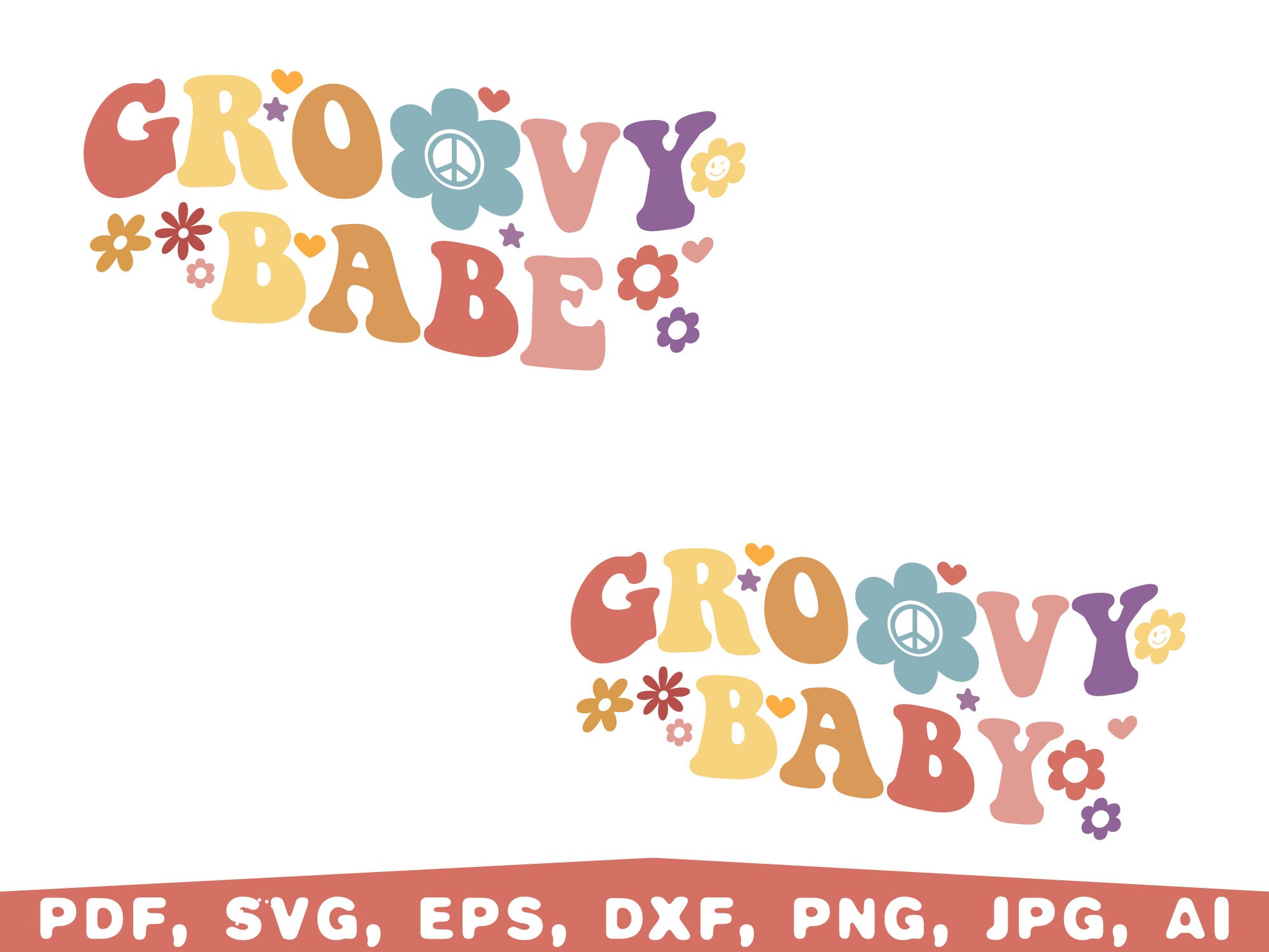 Groovy Family Svg Bundle, Groovy Family Ng, Retro Family Svg, Matching ...