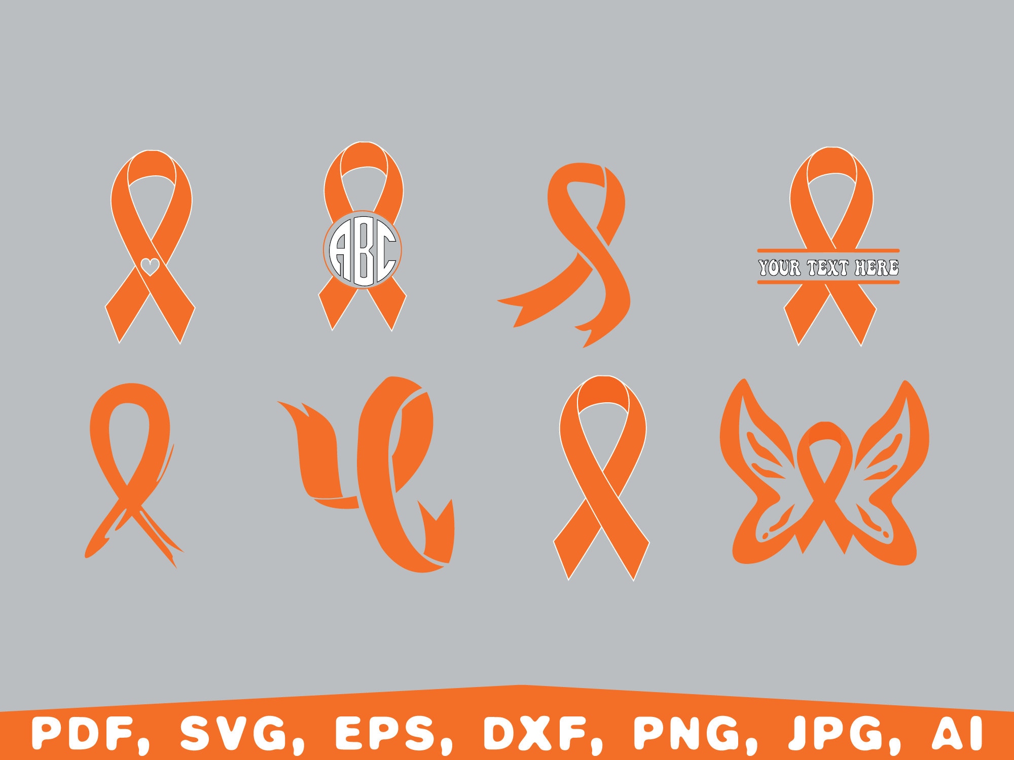 CRPS Awareness Svg, Orange Ribbon SVG, Crps Cut Files, Crps Ribbon SVG ...