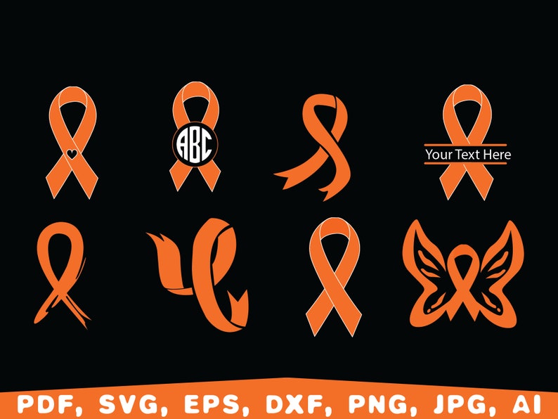 FND Awareness Svg, Functional Neurological Disorder Svg, Orange Ribbon ...