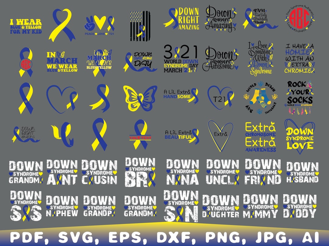 Down Syndrome Awareness Svg, Down Syndrome Awareness Svg, Downs Syndrome Ribbon Svg, Down ...