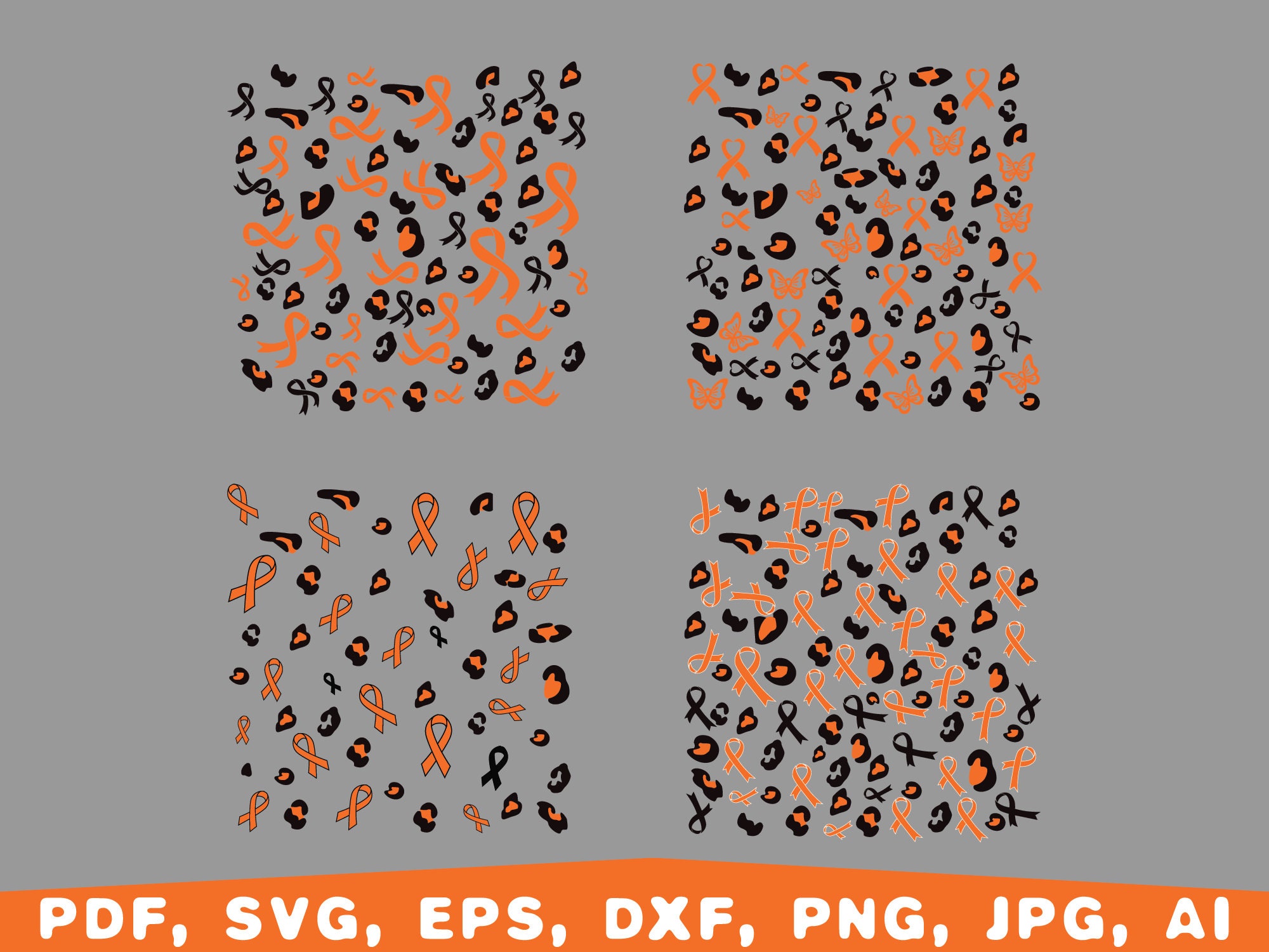 Multiple Sclerosis Awareness Svg, Orange Ribbon Svg, Multiple Sclerosis ...