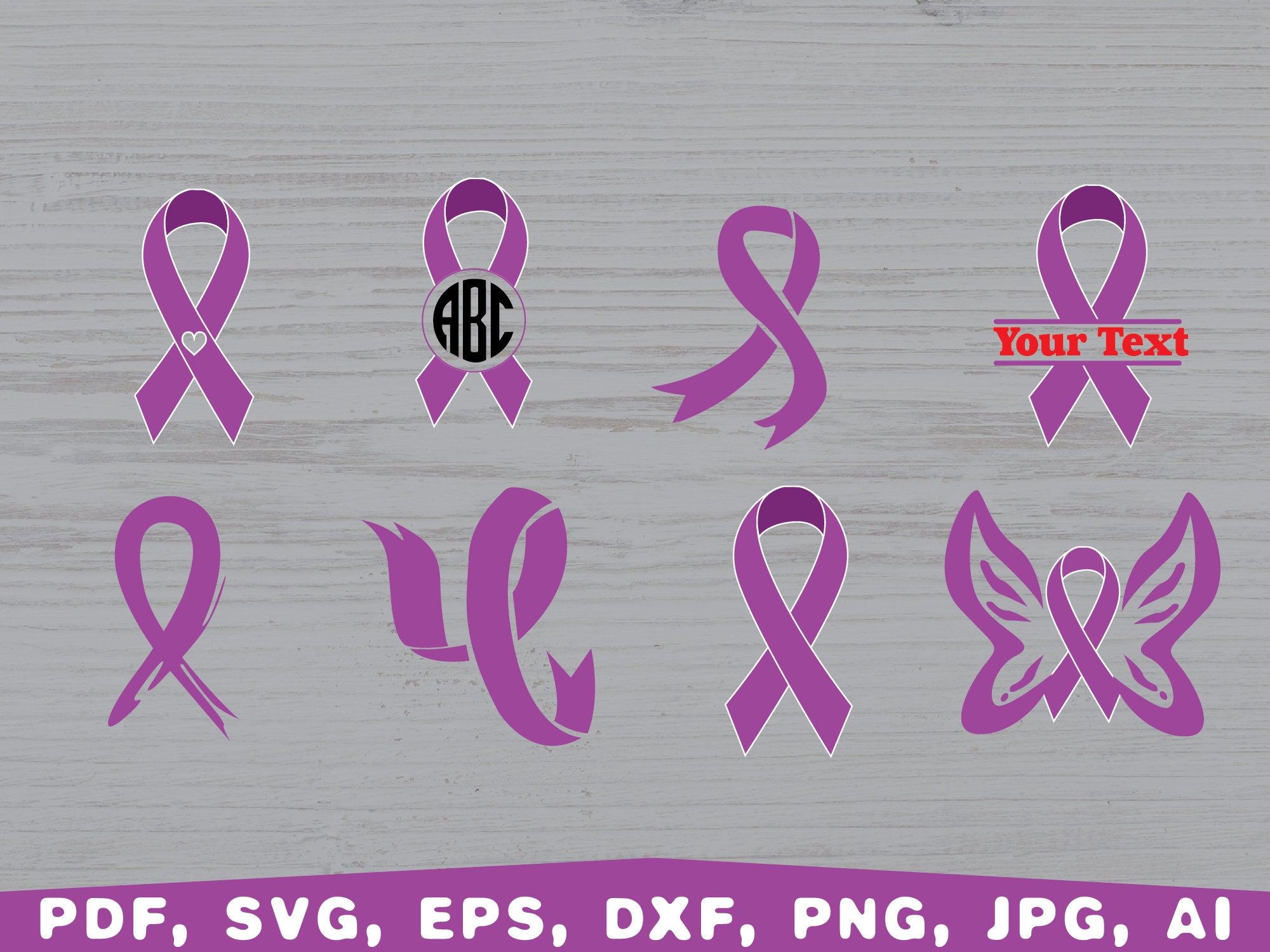 Lupus Awareness Svg, Purple Ribbon Svg, Lupus Ribbon Svg, Peace Love ...