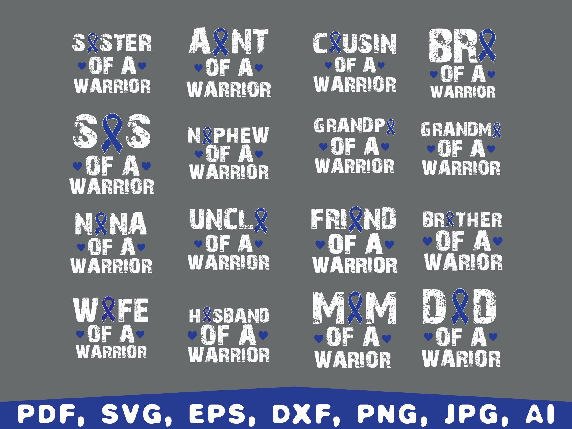 ALS Awareness Svg, Blue Ribbon SVG, Als Cancer Cut Files, Als Ribbon ...