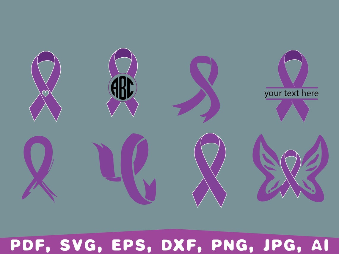 Epilepsy Awareness Svg, Purple Ribbon Svg, Epilepsy Ribbon Svg, Peace ...