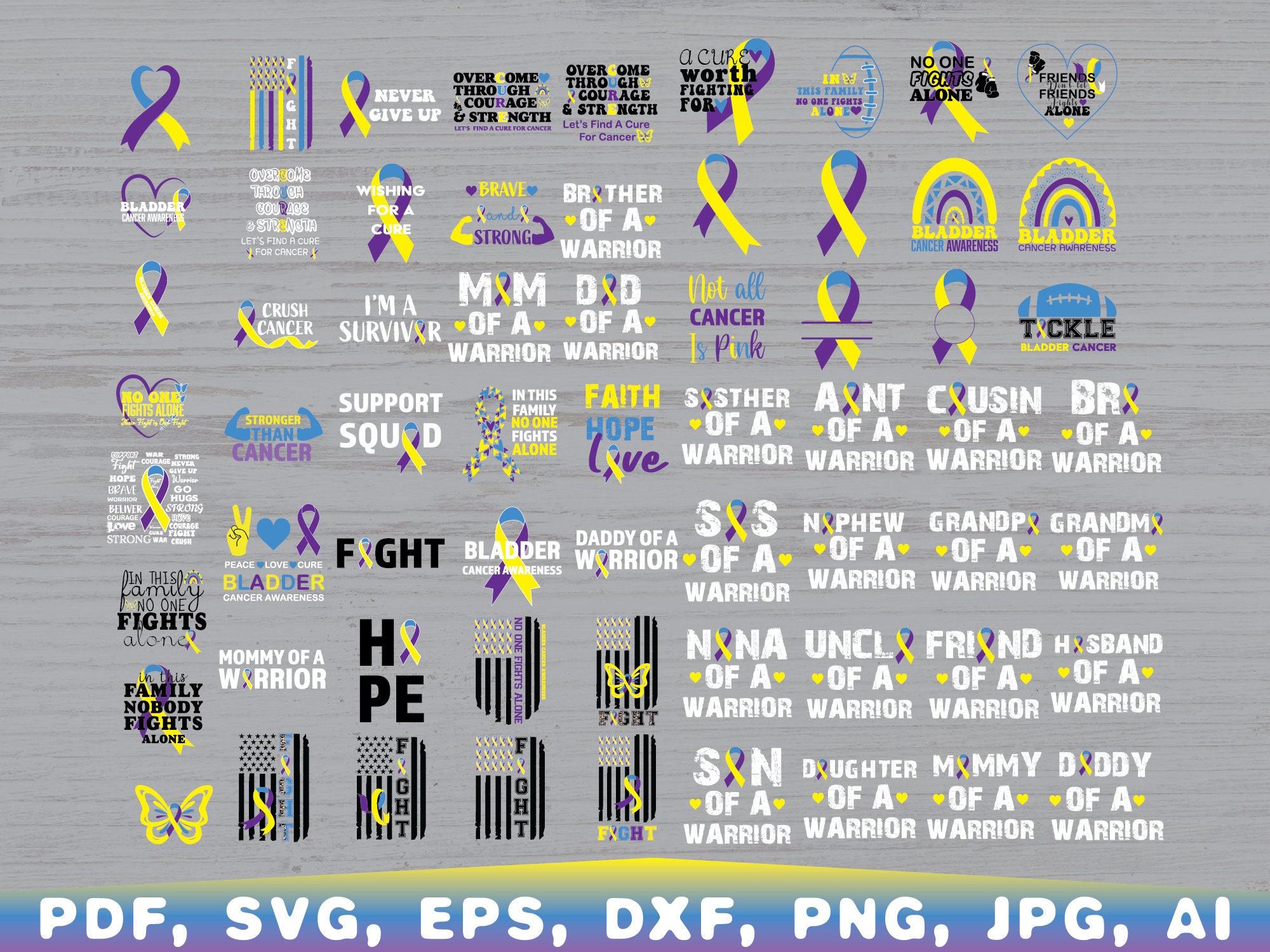 Bladder Cancer Awareness Svg, Bladder Ribbon SVG, Bladder Cancer Cut ...