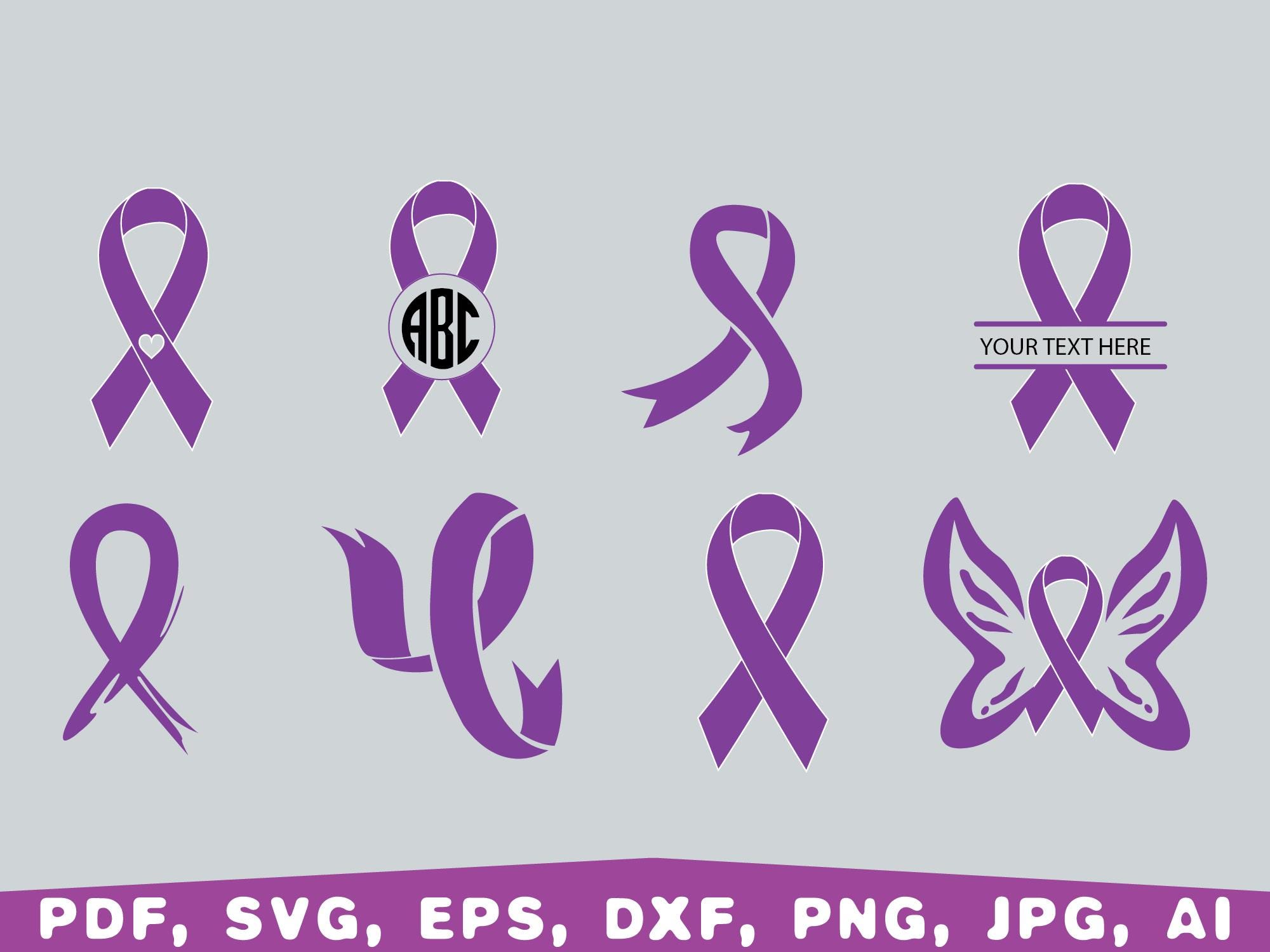 Overdose Awareness Svg, Purple Ribbon SVG, Overdose Cut Files ...