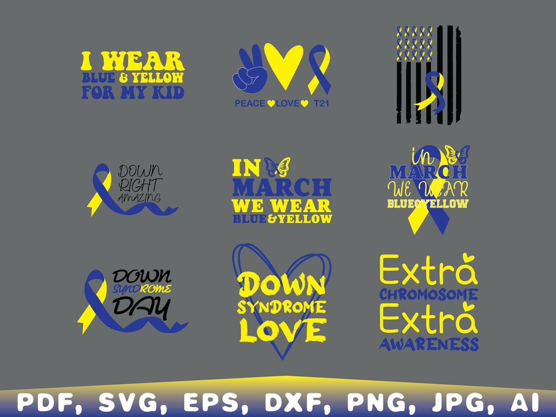 Down Syndrome Awareness Svg, Down Syndrome Awareness Svg, Downs ...