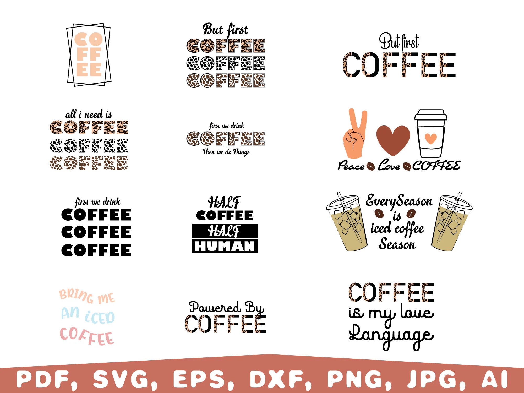 Retro Coffee Can Glass Libbey SVG PNG Bundle, Coffee Glass Wrap Svg ...