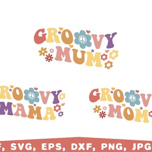 Groovy Family Svg Bundle, Groovy Family Ng, Retro Family Svg, Matching ...