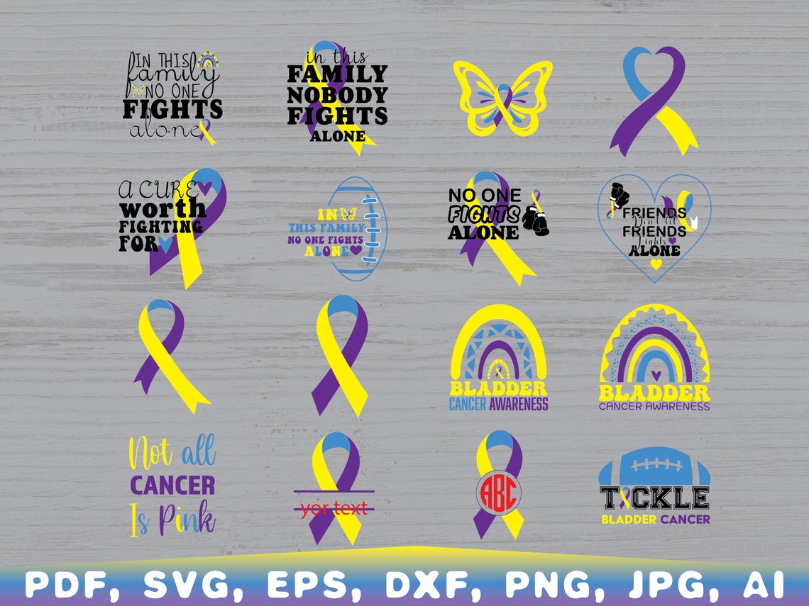 Bladder Cancer Awareness Svg, Bladder Ribbon SVG, Bladder Cancer Cut ...